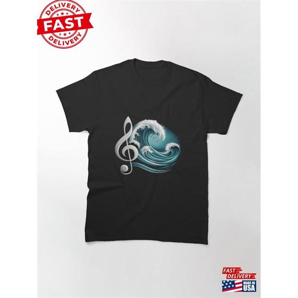 Shirts | Bass Clef Waves Classic Tshirt | Poshmark